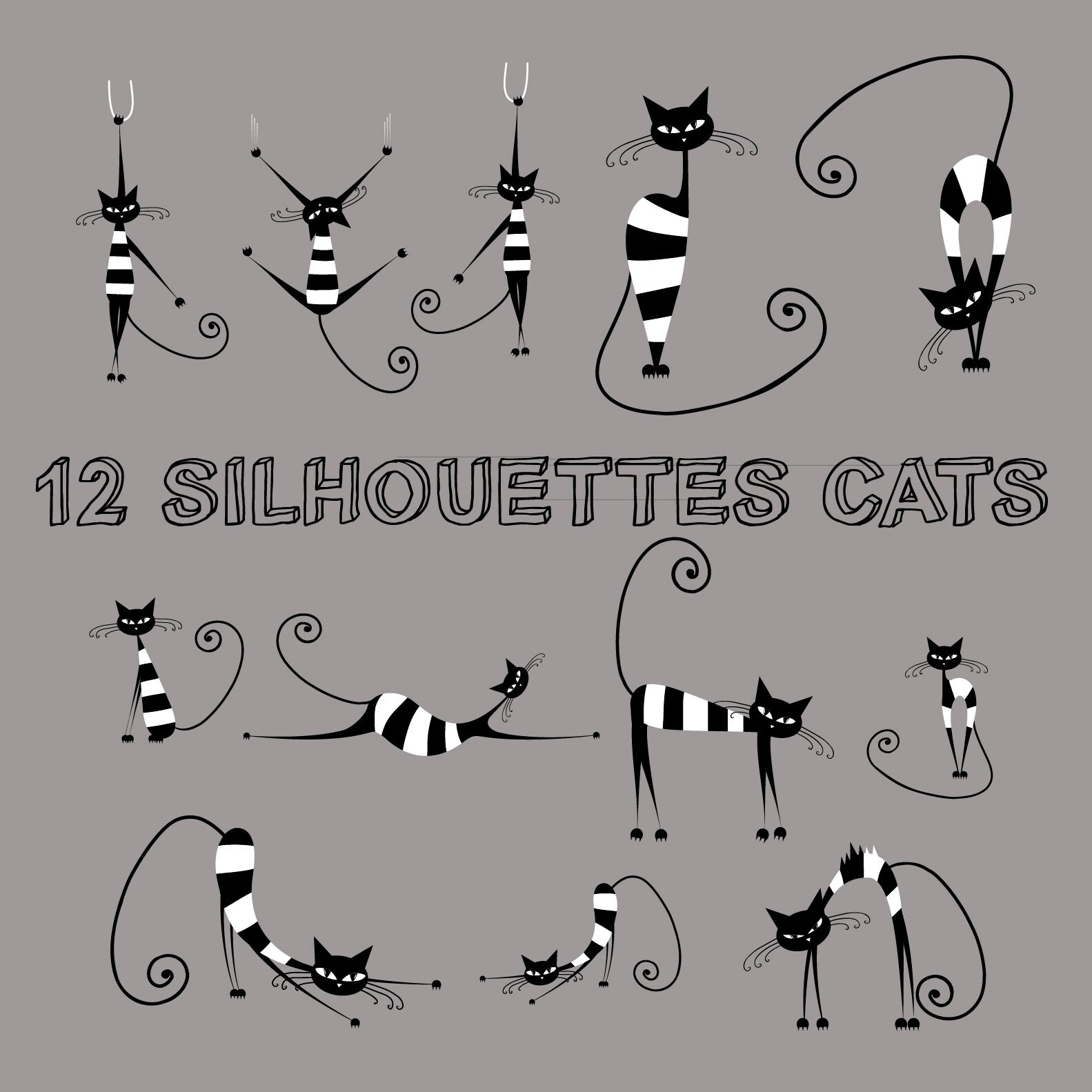 CATS SVG BUNDLE Cat Svg Cat Bundle Svg Instant Download - Etsy