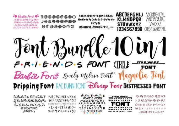 FONT SVG BUNDLE Instant Download Alphabet Svg Digital - Etsy Canada