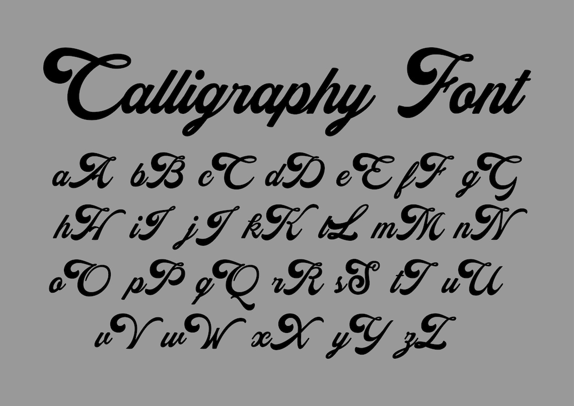 CURSIVE FONT SVG Instant Download Alphabet Svg Digital - Etsy