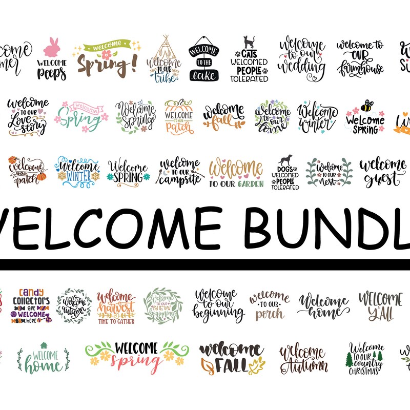 Welcome Svg File - Etsy