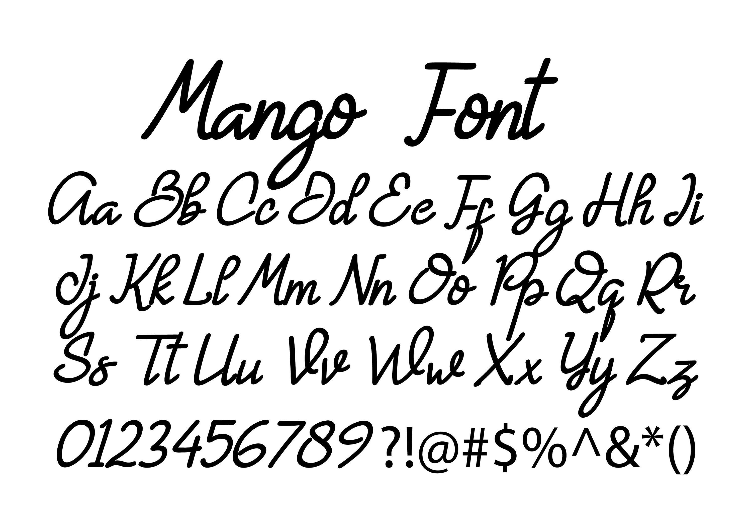 MANGO FONT SVG Cursive Font Svg Cursive Alphabet Svg - Etsy