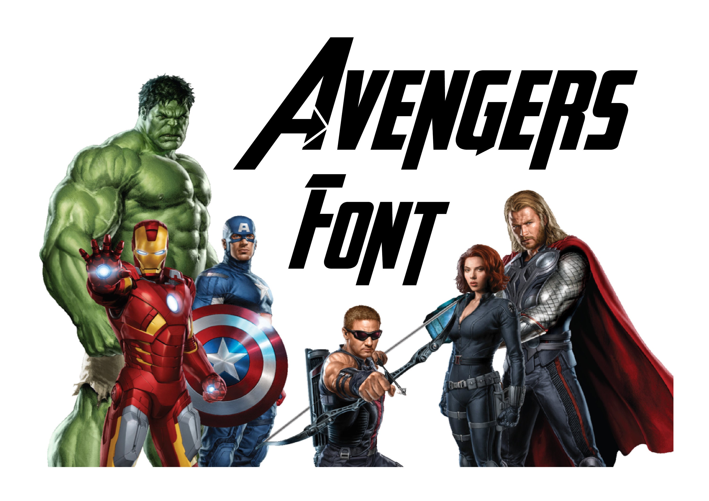 AVENGERS FONT SVG Instant Download Avengers Alphabet Svg | Etsy
