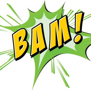 Boom SVG, Bam SVG, Bang SVG, Instant Download, Comic Balloon Bubble Art ...