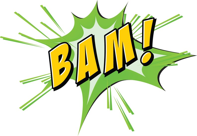 Boom SVG Bam SVG Bang SVG Instant Download Comic Balloon - Etsy