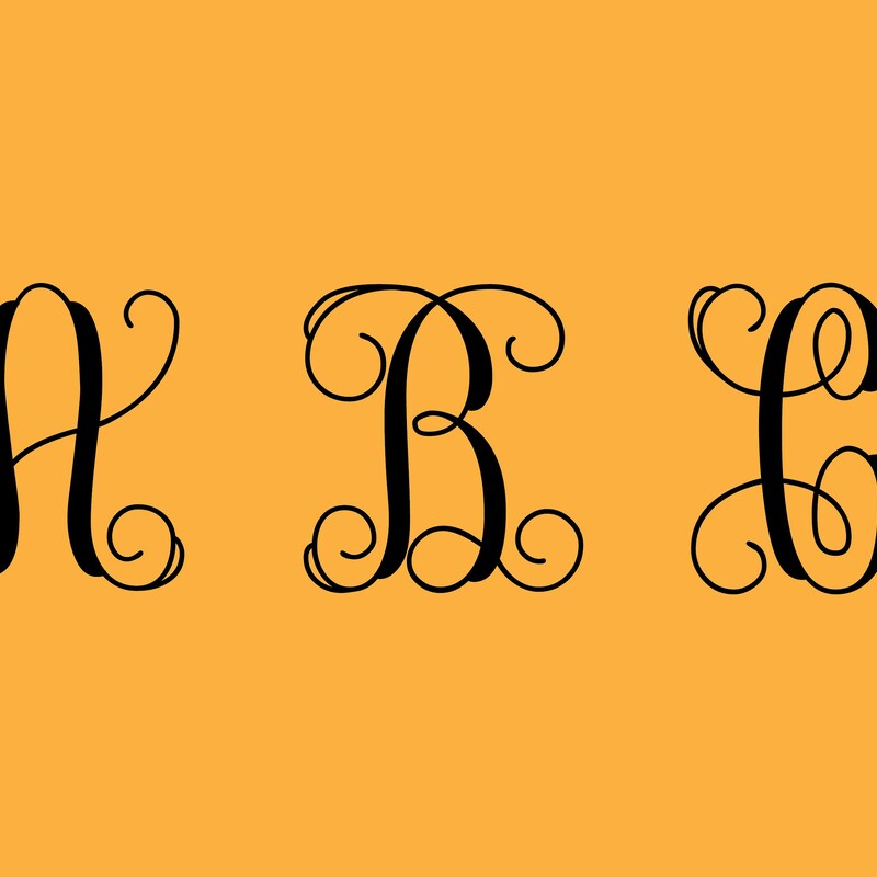Vine Monogram Font - Etsy