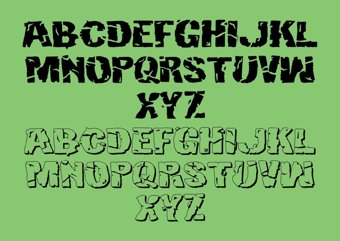HULK FONT SVG Hulk Svg Hulk Alphabet Svg Font Svg Instant - Etsy