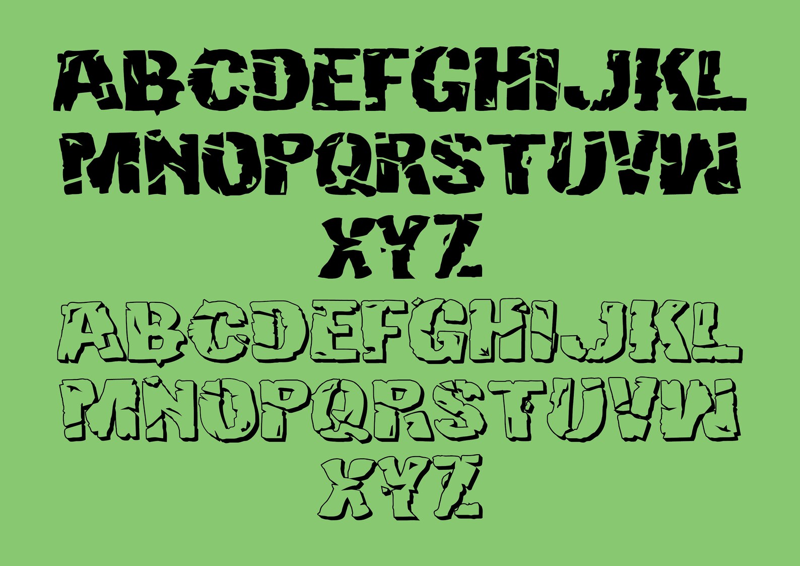 HULK FONT SVG Hulk Svg Hulk Alphabet Svg Font Svg Instant - Etsy