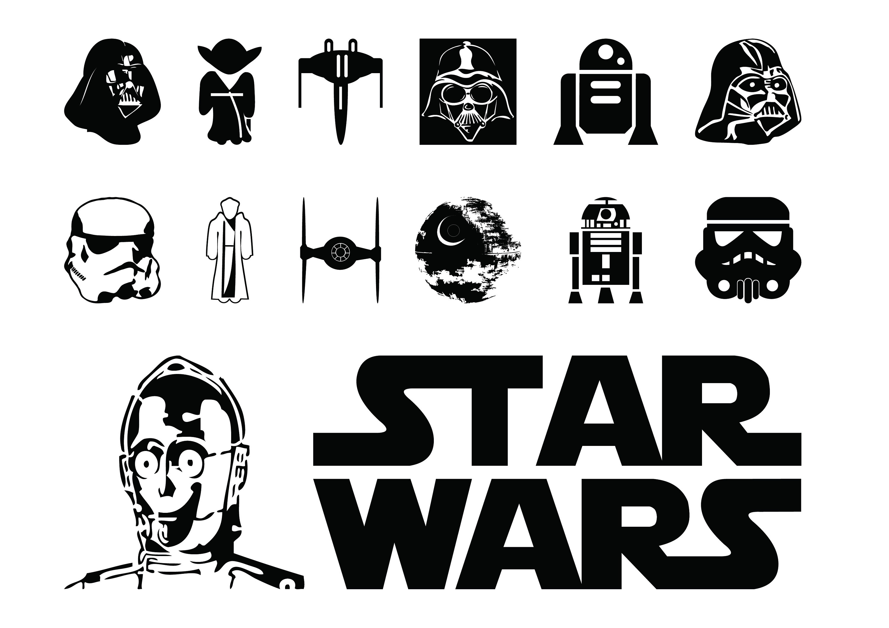 STAR WARS SVG Bundle Star Wars Svg Instant Download File | Etsy