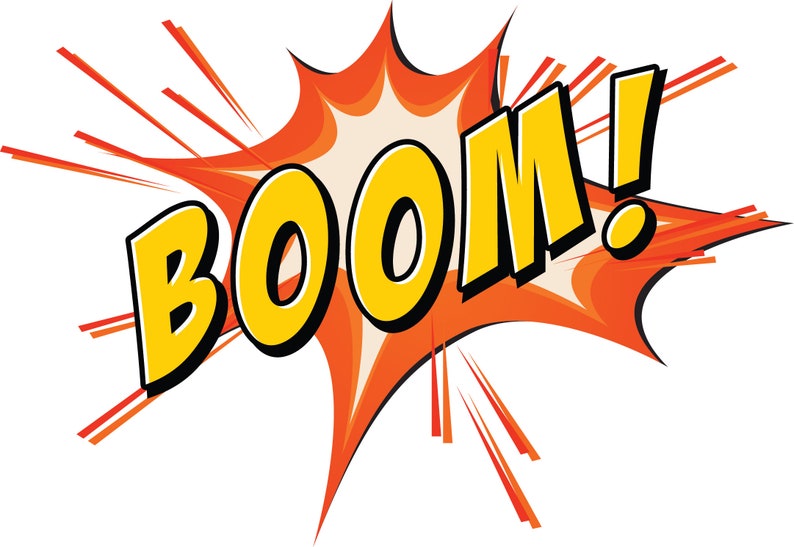 Boom SVG Bam SVG Bang SVG Instant Download Comic Balloon - Etsy