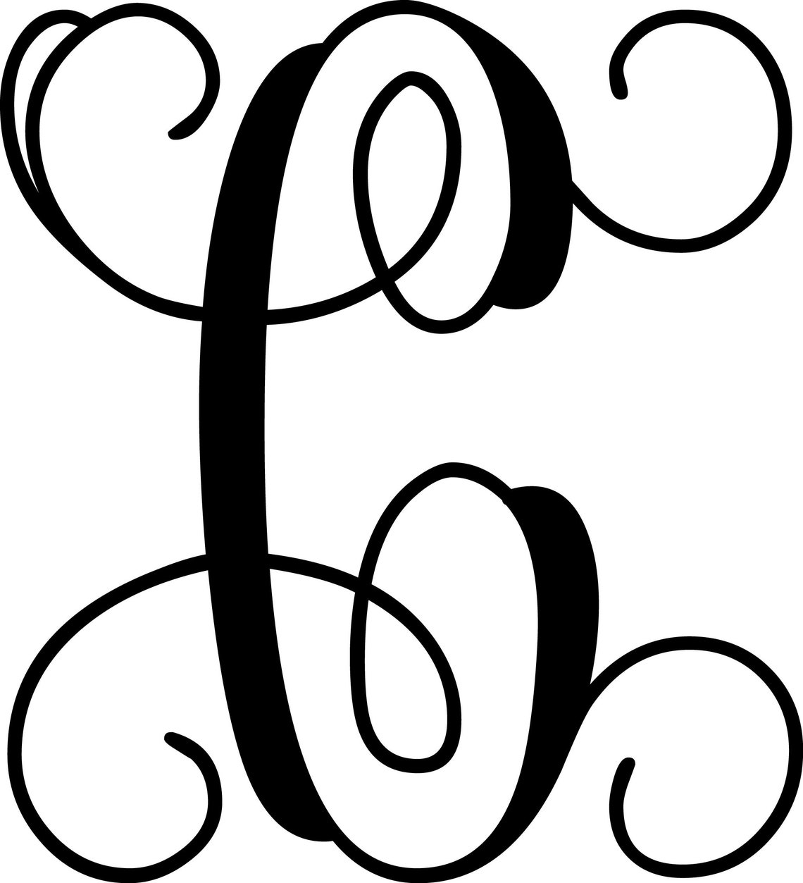 VINE MONOGRAM SVG Vine Alphabet Svg Vine Font Svg Fancy - Etsy