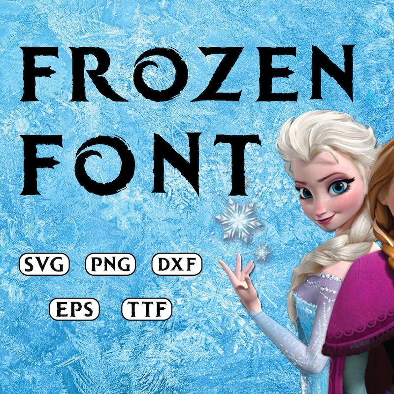 Frozen Font - Etsy