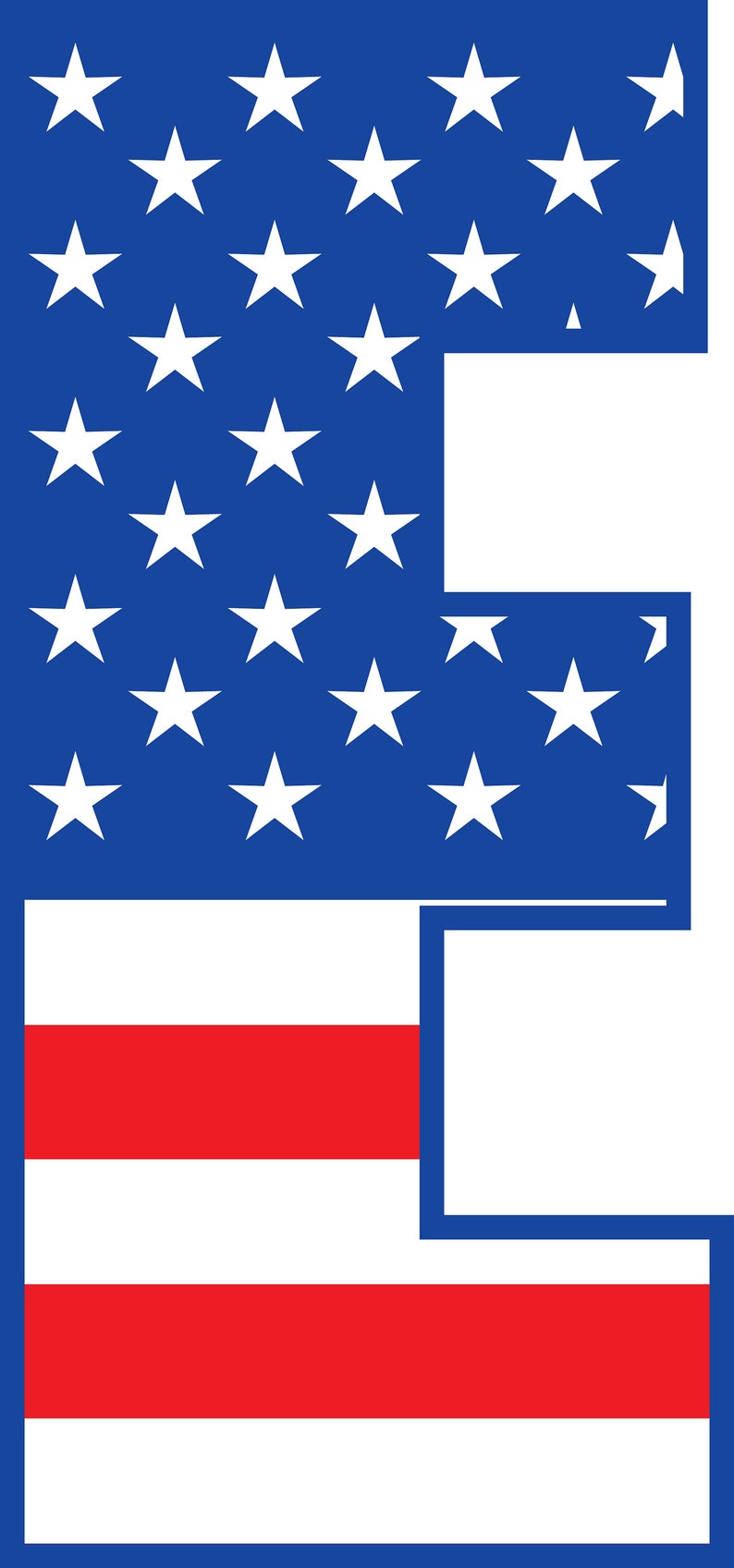 USA FLAG FONT Svg Usa Flag Alphabet Svg Patriotic Svg - Etsy