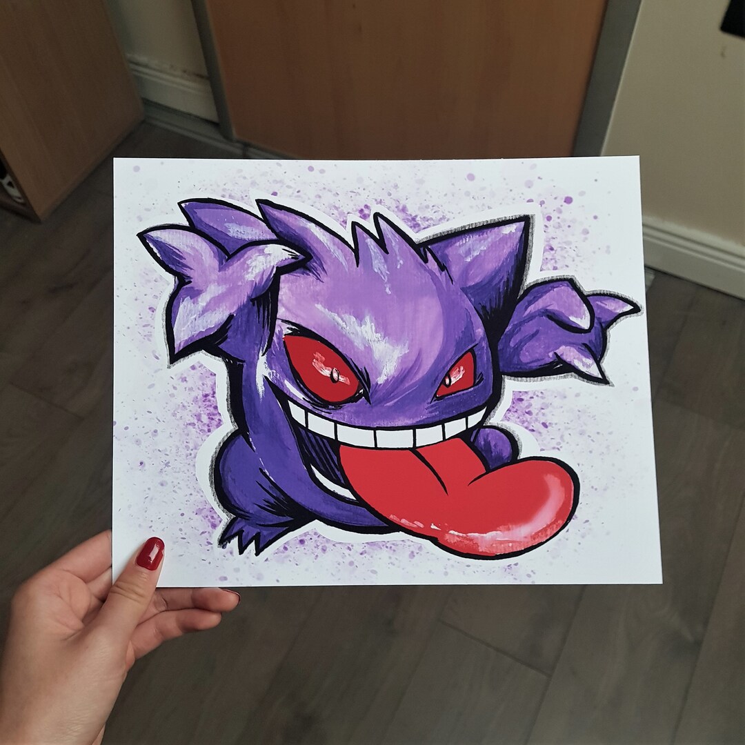 Gengar Splash Art / Pokemon / Art Print - Etsy