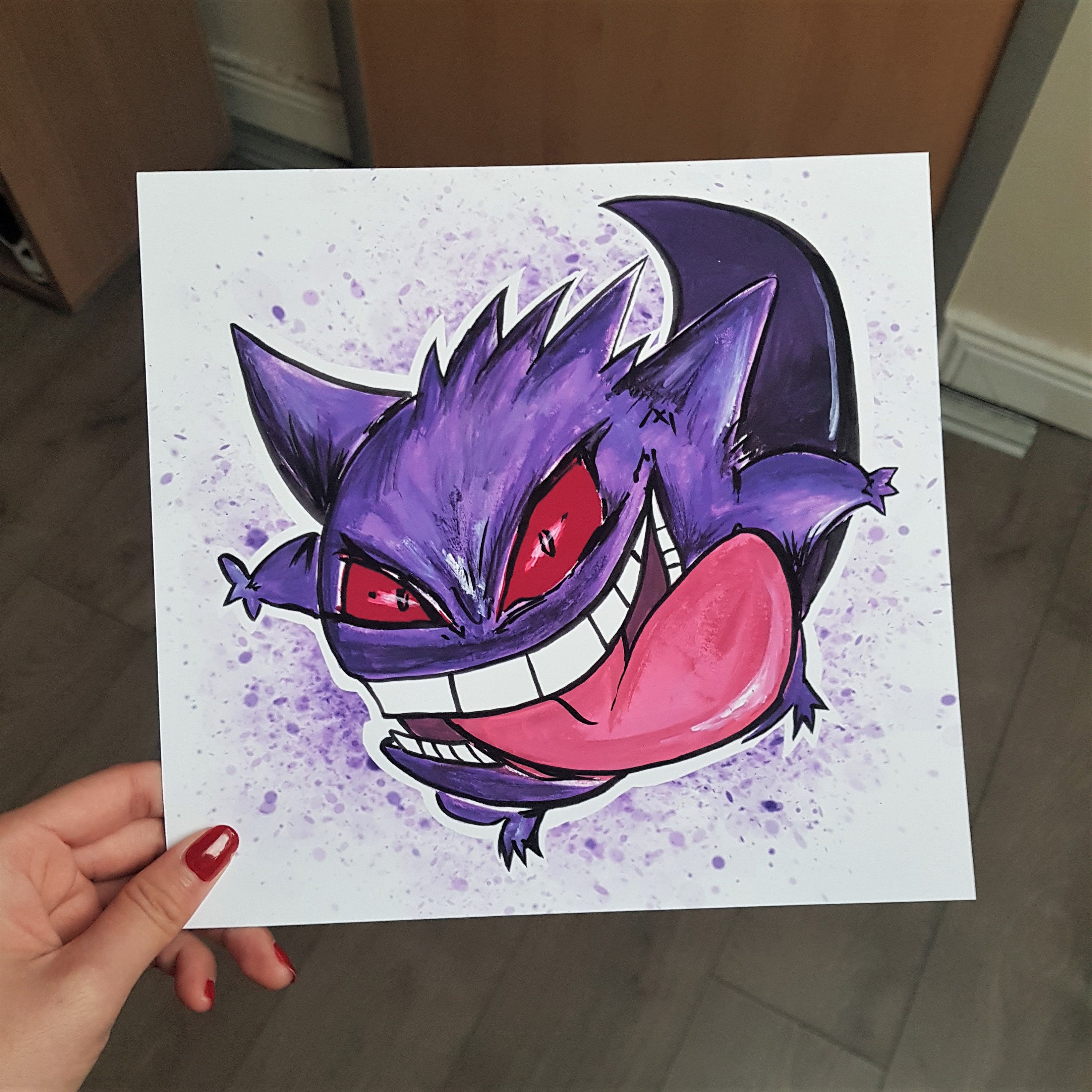 Gengar Splash Art / Pokemon / Art Print - Etsy