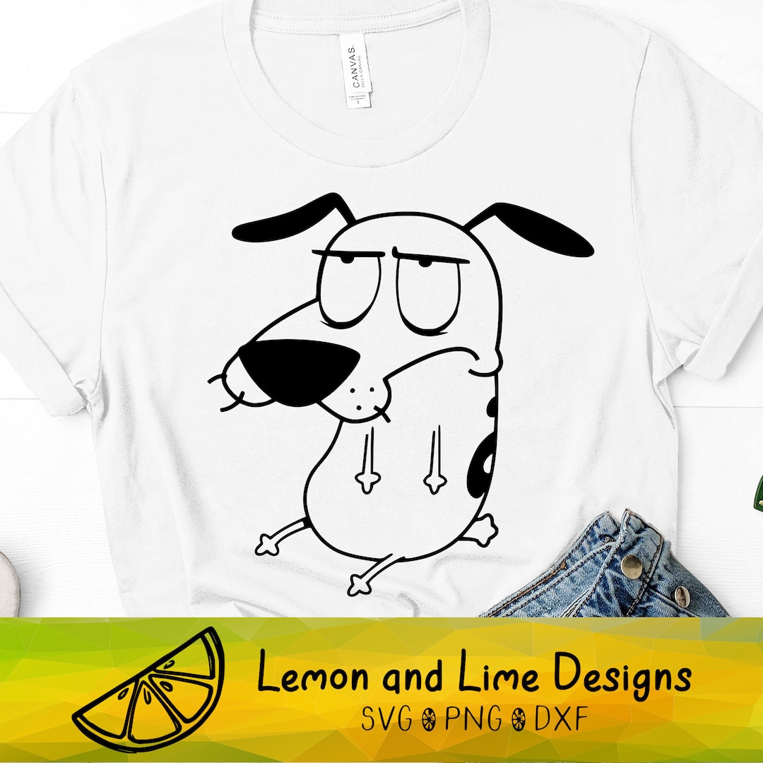 Courage SVG Cut File, Courage the Cowardly Dog SVG, Cartoon SVG Png Dxf ...