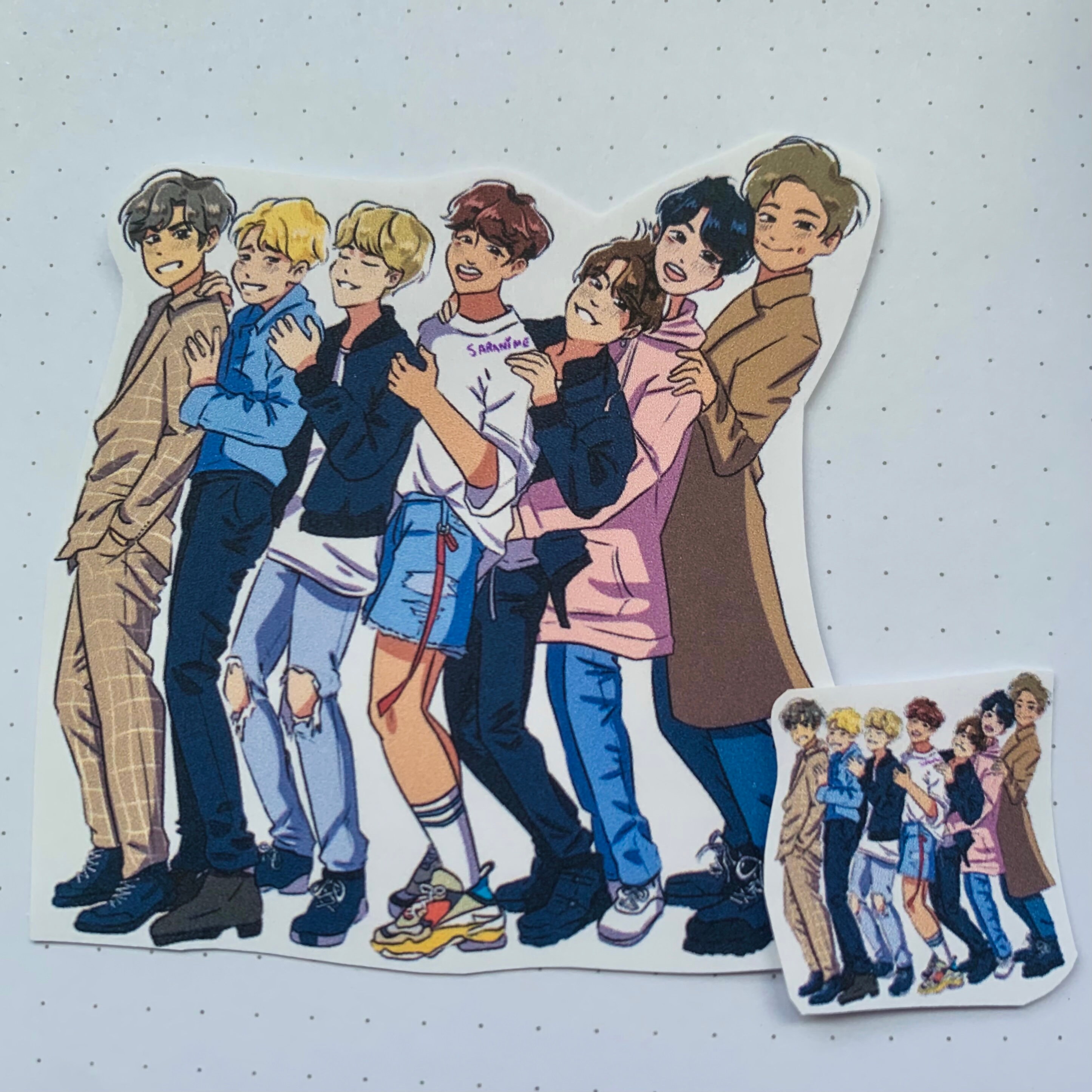 BTS Hug Sticker ARMY Butter OT7 BTS Stickers KPop Merch | Etsy