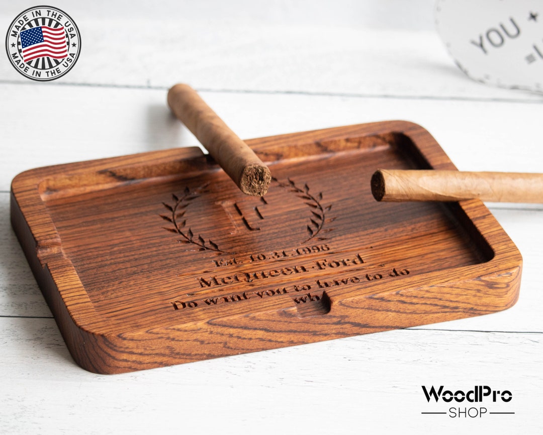 Handcrafted Wood Premium Quality Ashtray Gift for Smolers, Family Name ...
