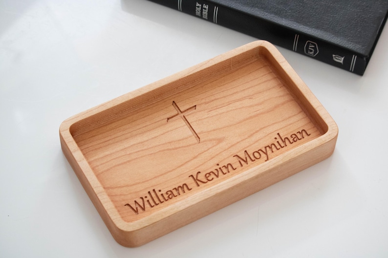 Personalized Engraved Catchall EDC Tray, Wooden Personalized Religious ...