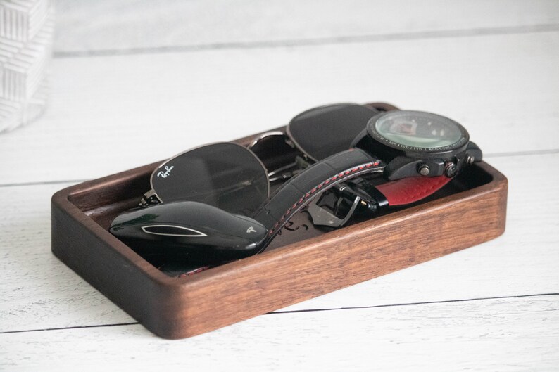 Personalized Engraved Catchall EDC Tray Wooden Personalized - Etsy