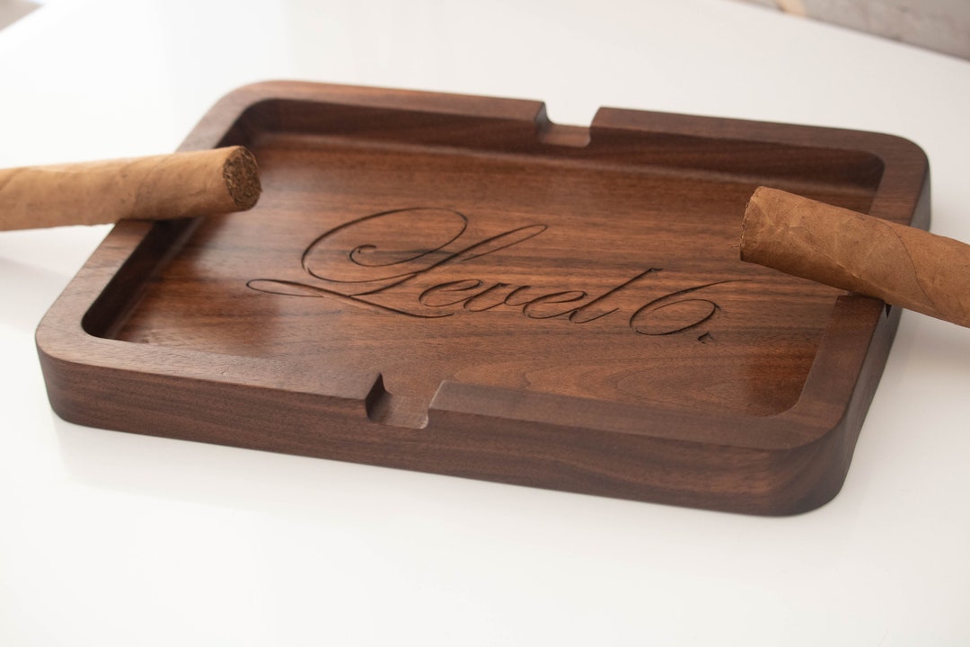 Personalized Wood Logo Ashtray, Custom Engraved Wooden Ashtray With Logo, Personalized Rustic ...