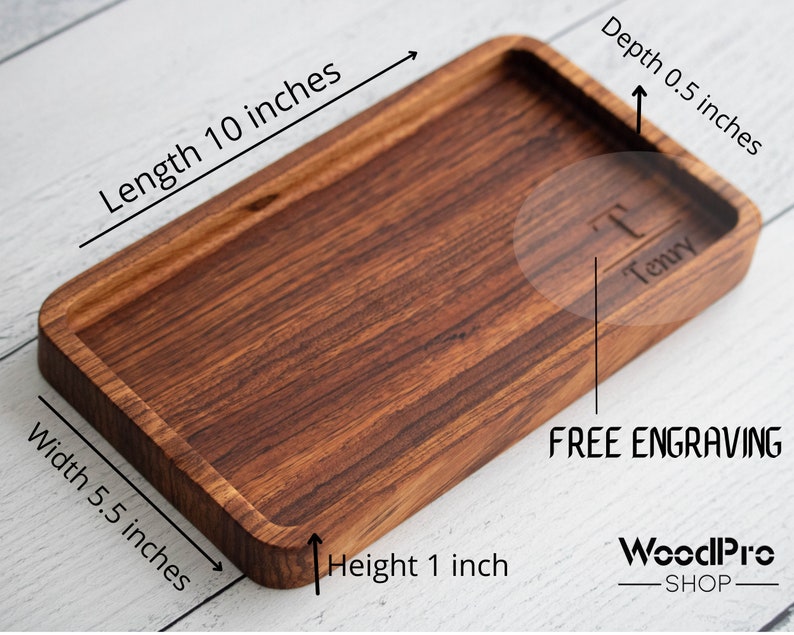 Personalized Wood Catchall Tray Desk Organizer Wood Trinket - Etsy