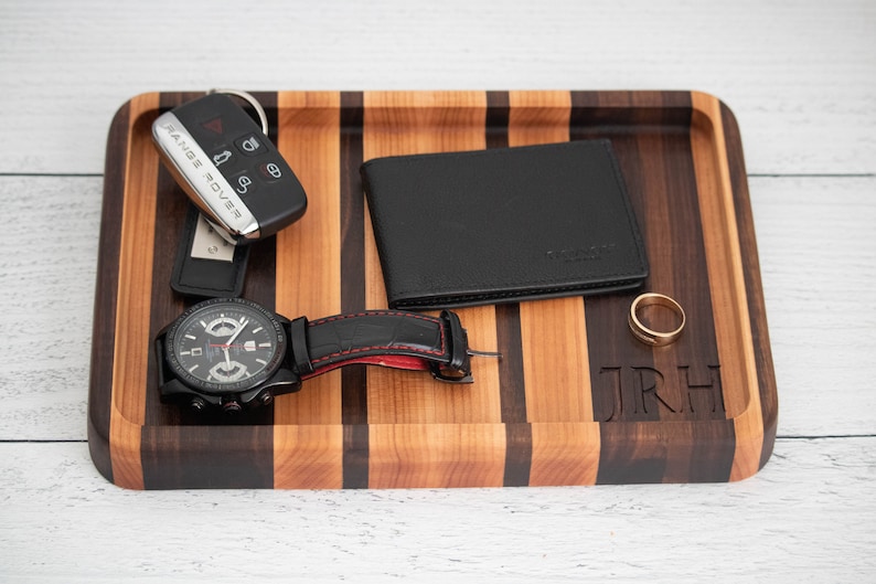 Personalized Wooden Catchall Tray EDC Desk Organizer Custom - Etsy