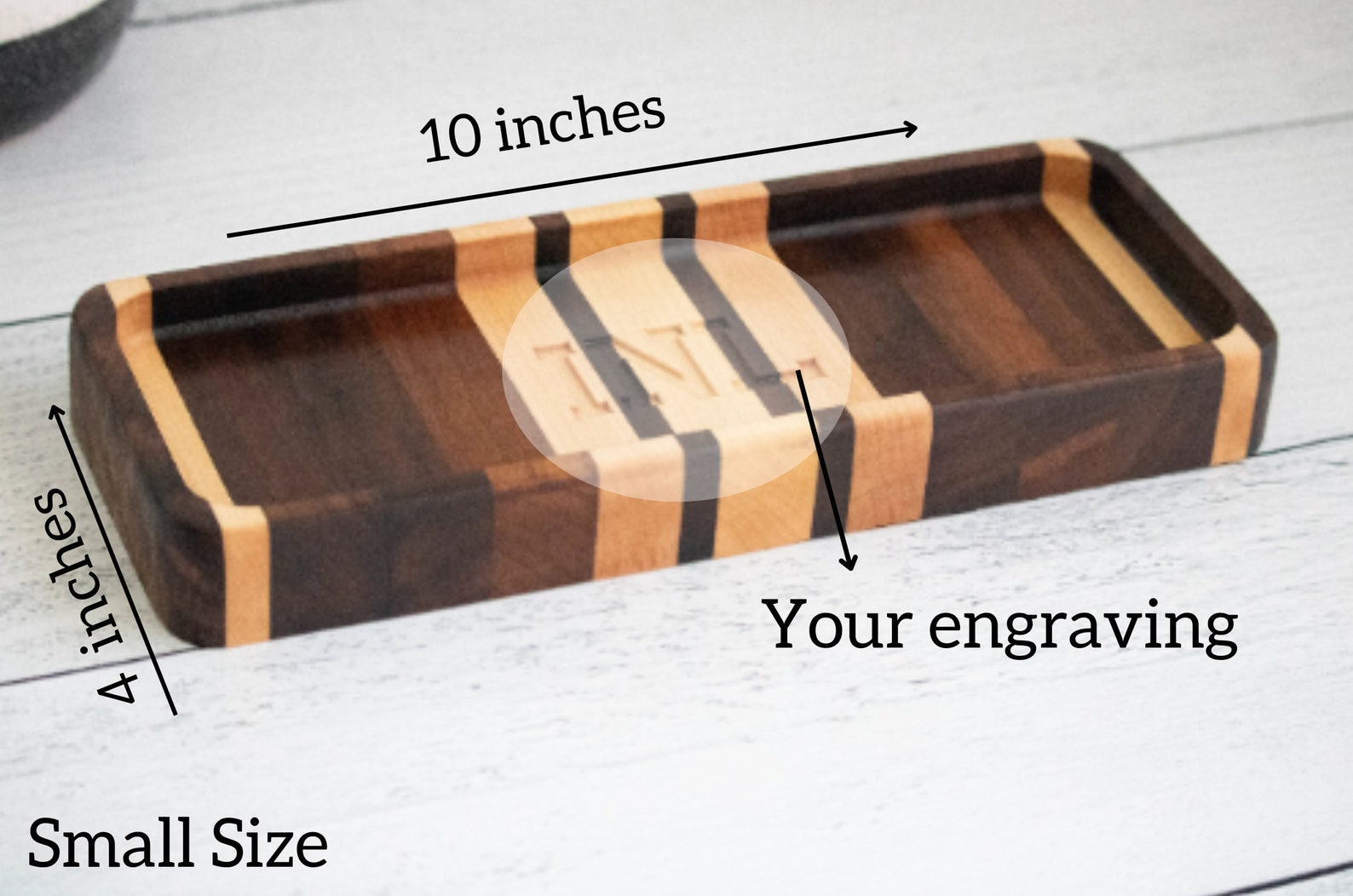 Personalized Wooden Catchall Tray EDC Desk Organizer Custom - Etsy