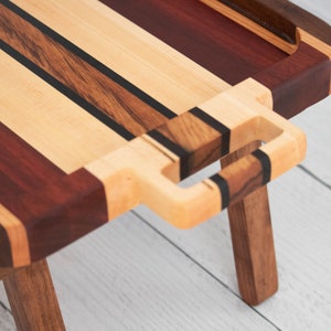 Breakfast Tray With Handles, Breakfast Tray With Dark Wood Folding Legs ...