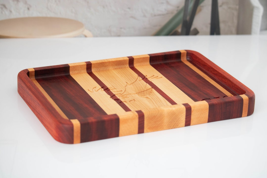 Personalized Wooden Valet Tray for Men, Custom Engraved Catchall for ...