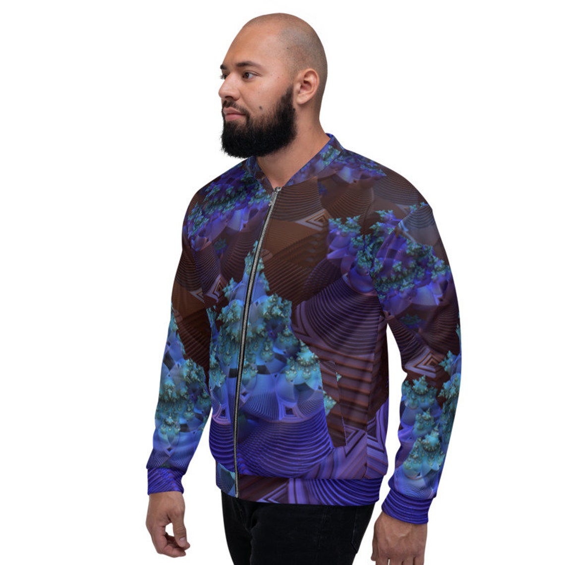 Psychedelic Vintage Fractal Jacket | Etsy