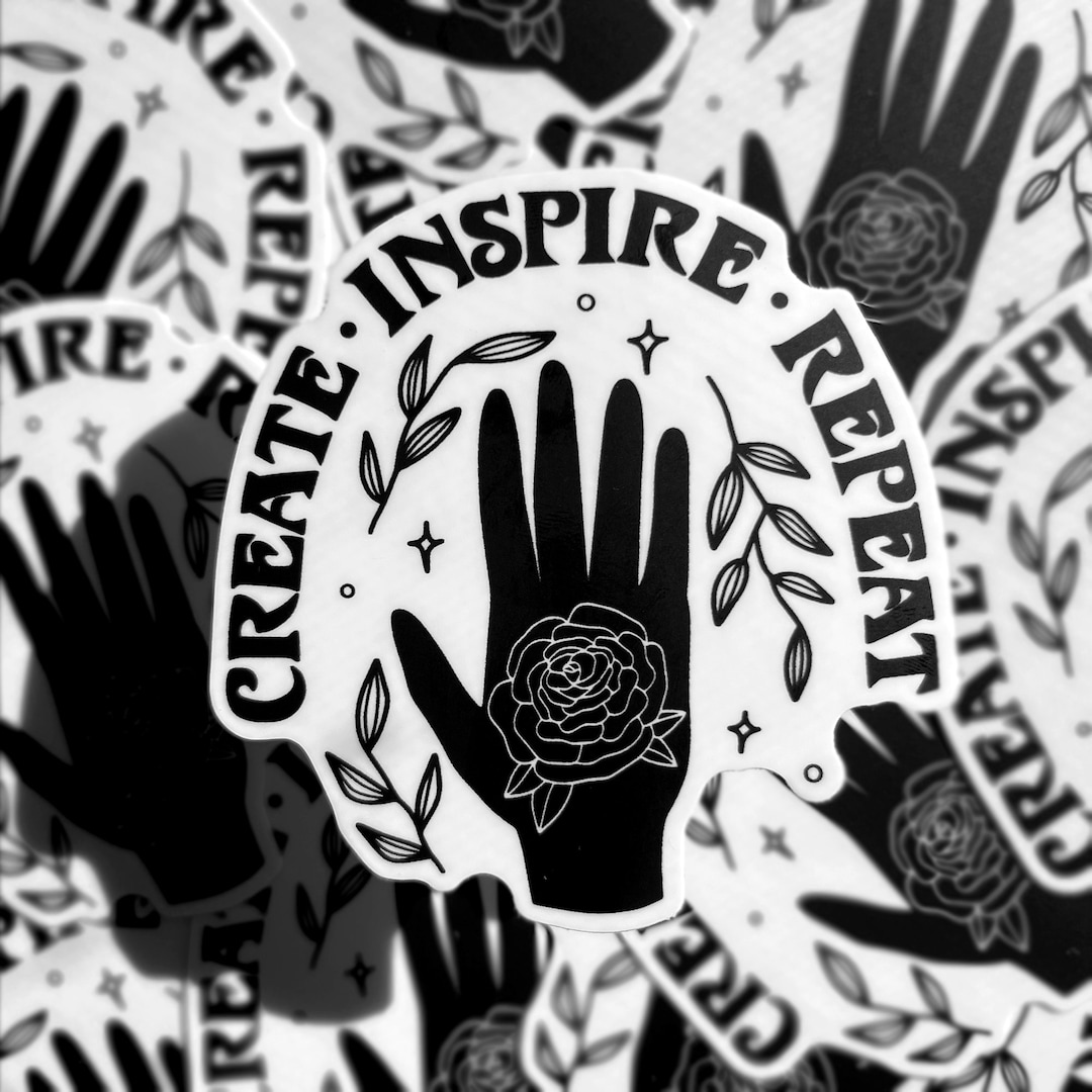 Create. Inspire. Repeat. | Sticker | Vinyl | Die Cut Sticker | Chakra ...