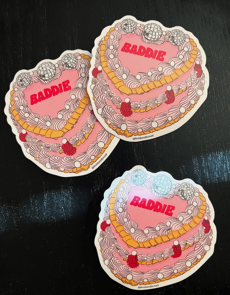Baddie Cake | Vinyl | Sticker | Decal | Vintage Cake | HBIC | BBE - Etsy