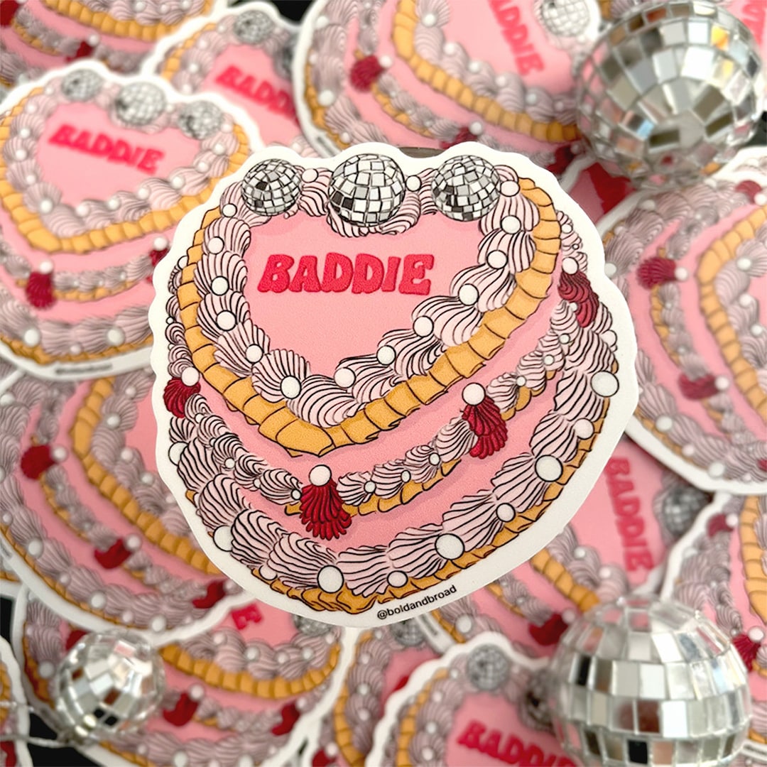 Baddie Cake | Vinyl | Sticker | Decal | Vintage Cake | HBIC | BBE - Etsy