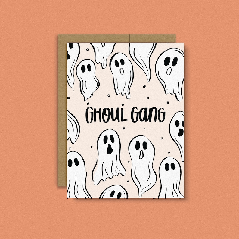 Ghoul Gang | Greeting Card | Ghost Crew Card | Punny Card | Halloween ...
