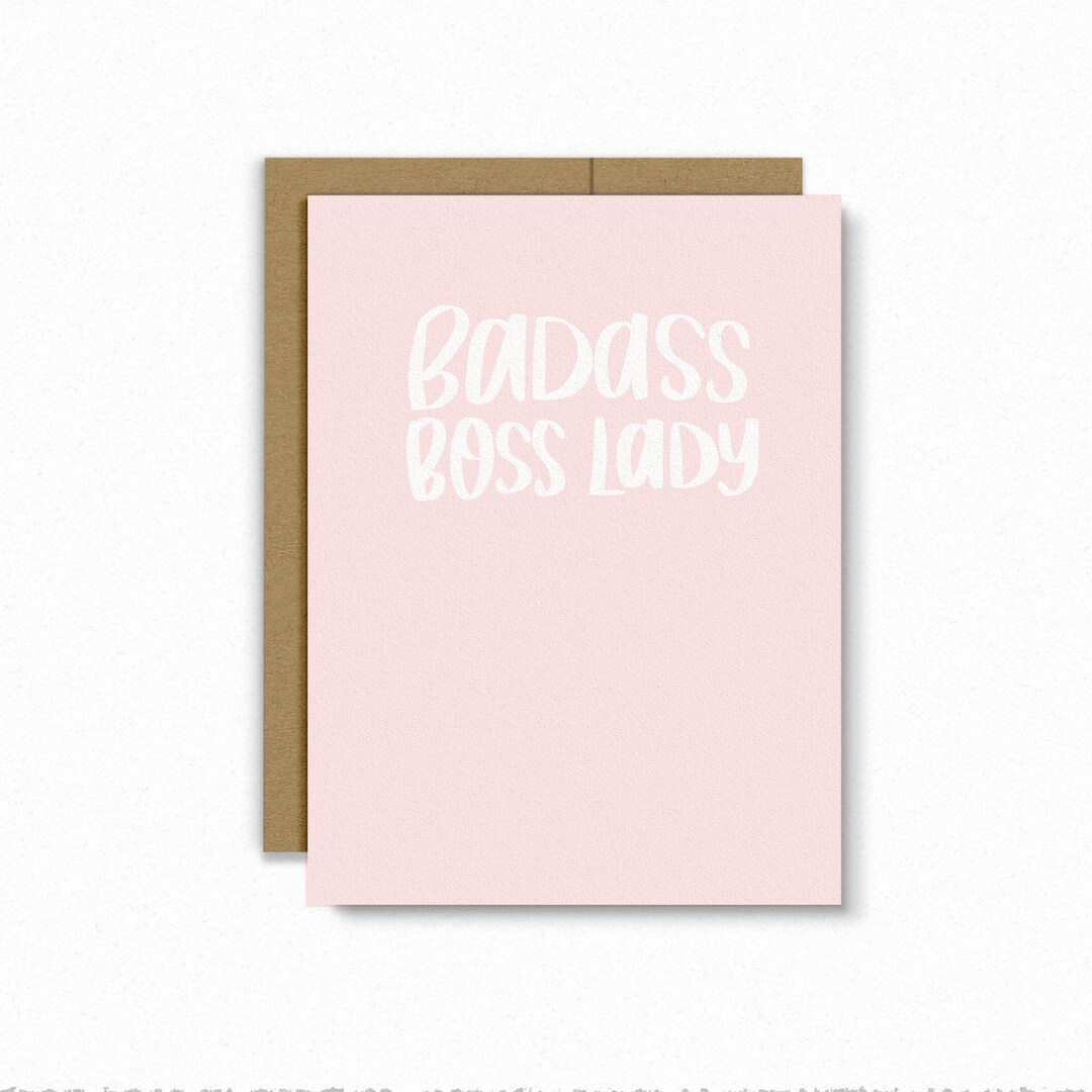 Badass Boss Lady Card for Girlfriend Just Because Card - Etsy
