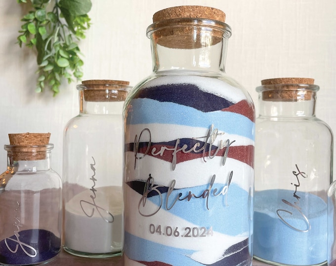 Unity Sand Ceremony Set, Unity Wedding Kit, Rustic Unity Set, Mason Jar ...