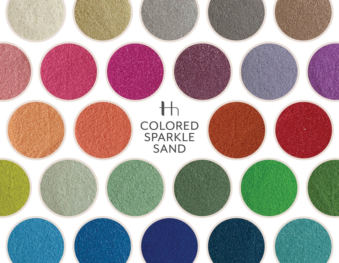 Colored Sparkle Sand for Sand Ceremonies, Wedding Unity Ceremony, Craft ...