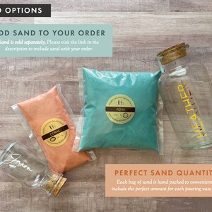 Sand Ceremony Set for Weddings | Initials + Date | Classic Block ...