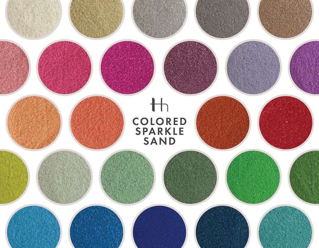 Colored Sparkle Sand for Sand Ceremonies, Wedding Unity Ceremony, Craft ...