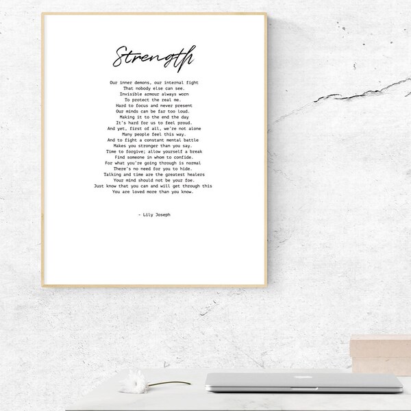 Strength Poem - Etsy