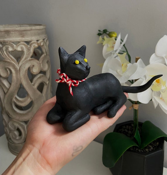 Custom Cat Sculpture One Kitty Sculpture Figurines etna.com.pe