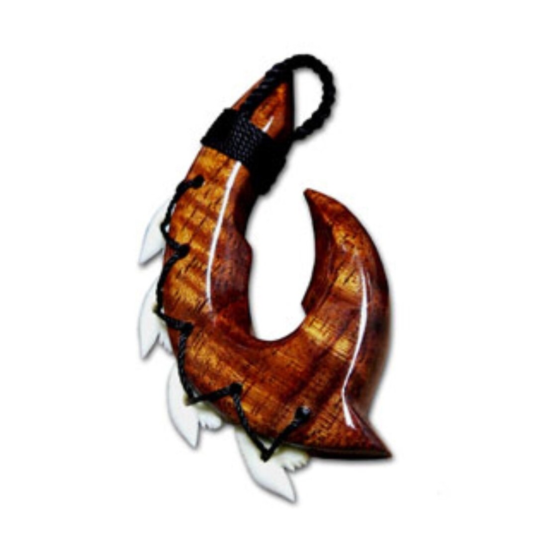Koa Wood Warrior Fish Hook - Etsy