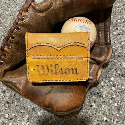Gary Carter Baseball Glove Leather Bifold Wallet Reclaimed - Etsy