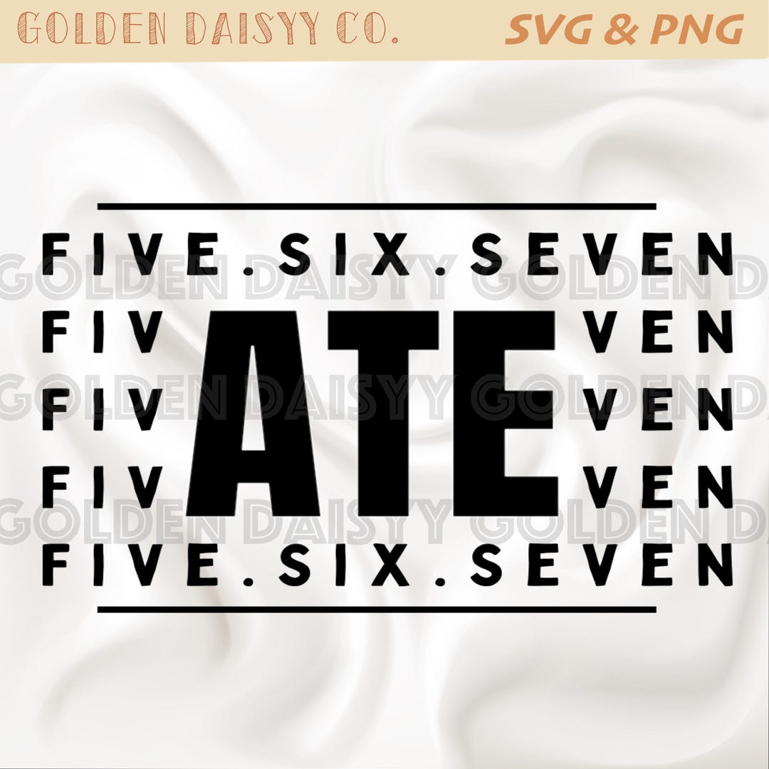 Five Six Seven ATE Cheer SVG / PNG / Zero Deduction Stunting Team ...