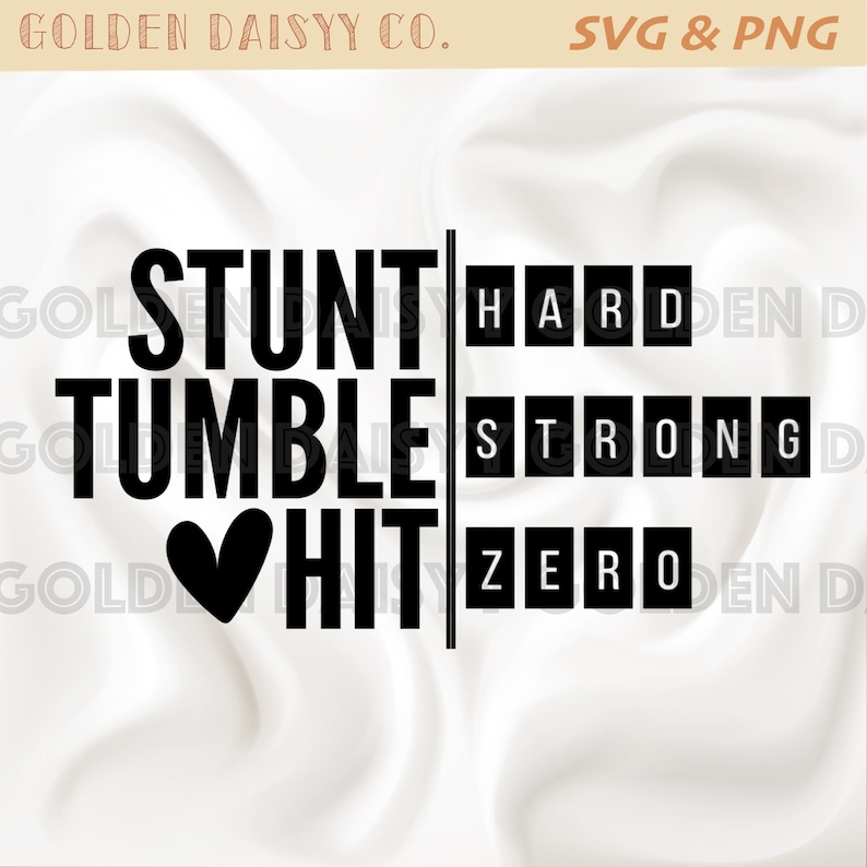 Stunt Tumble Hit Zero / Cheerleading SVG / PNG / Practice / Flyer Base ...