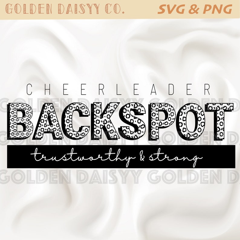 Cheer Backspot SVG / PNG / Sublimation Leopard Print - Etsy