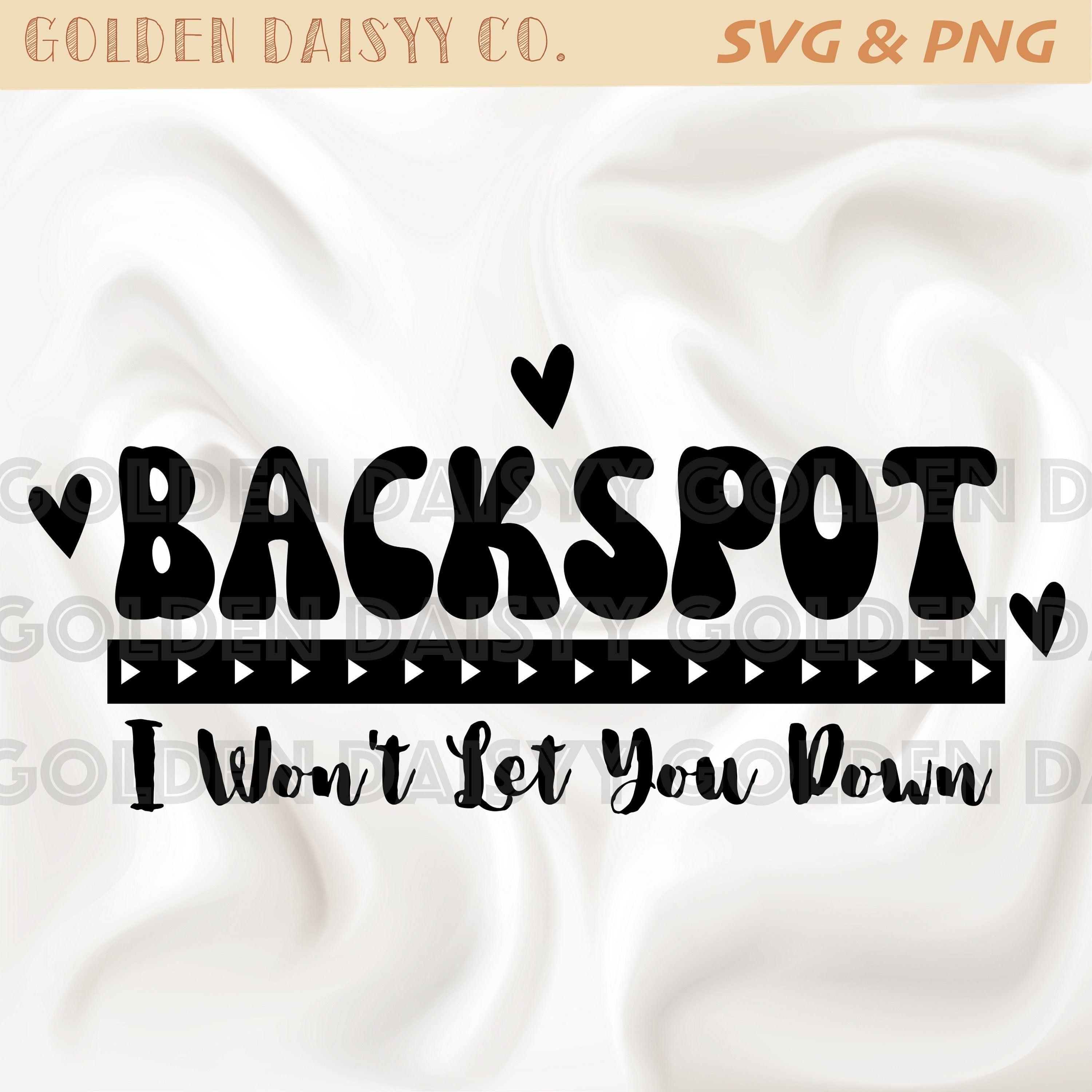 Backspot I Won't Let You Down / Cheerleading SVG / PNG / - Etsy