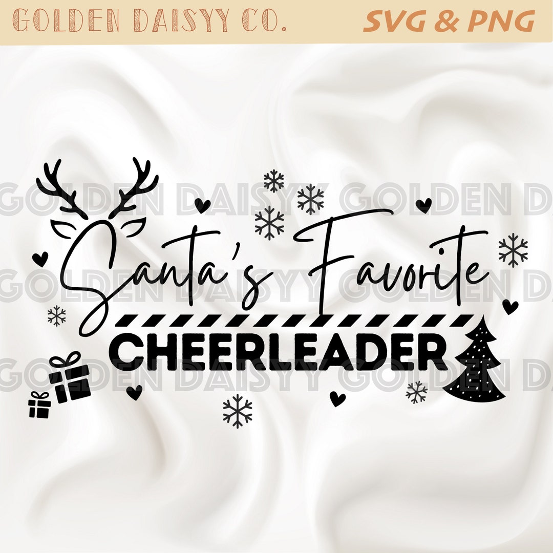 Santa's Favorite Cheerleader SVG / PNG / Cheer Digital Download - Etsy