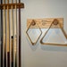 Solid Wood Pool Billiards 8-ball and 9-ball Rack Wall Mount Holder ...