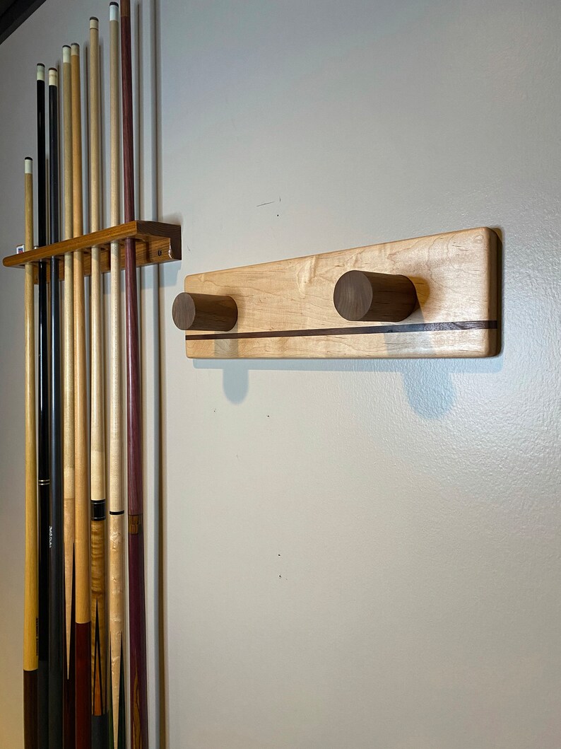 Solid Wood Pool Billiards 8-ball and 9-ball Rack Wall Mount - Etsy